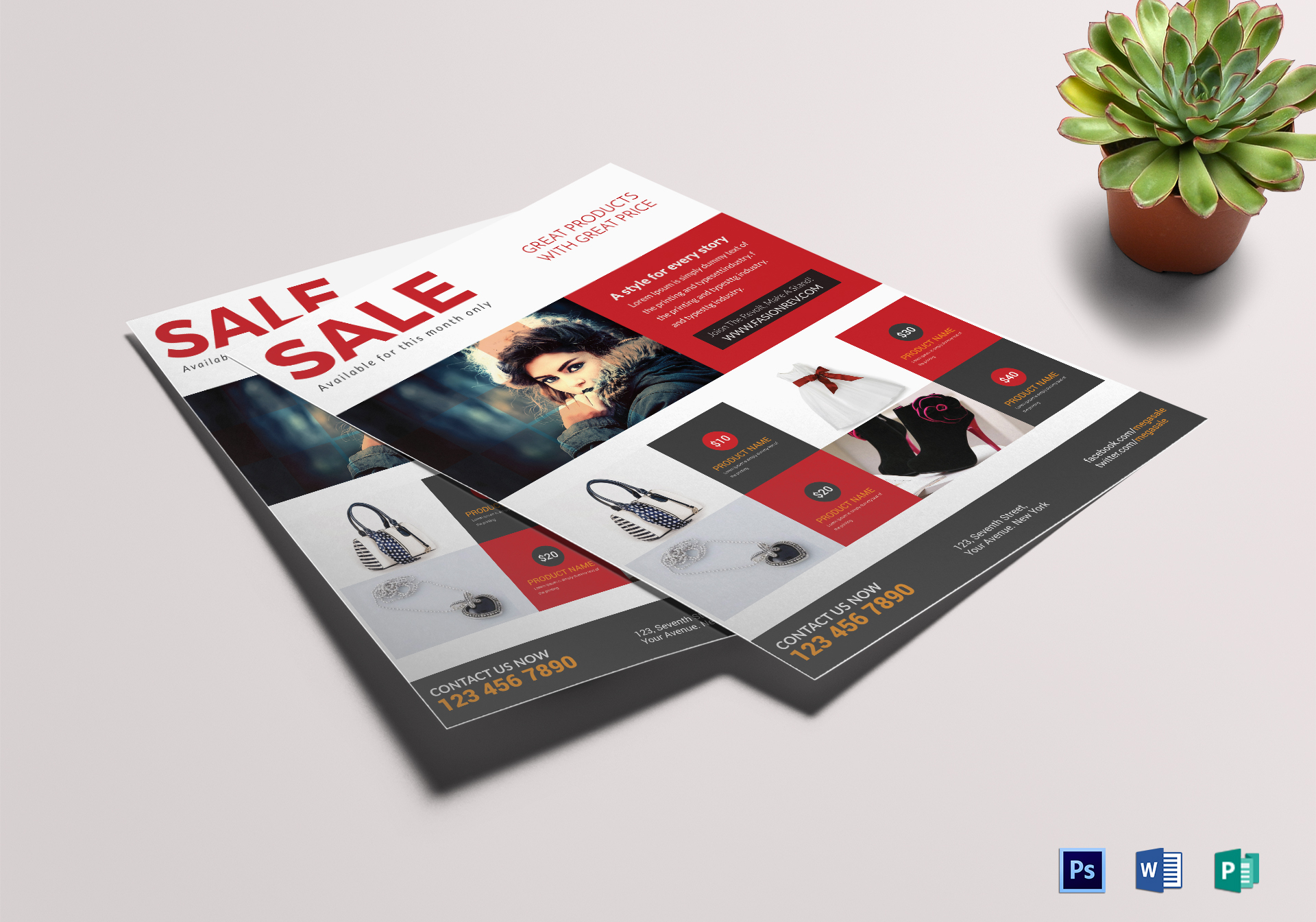 Mega Sale Flyer Design Template in Word, PSD, Publisher