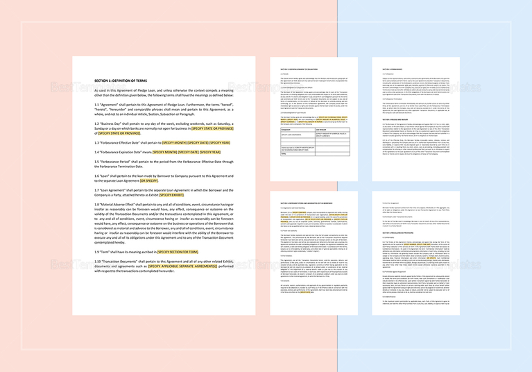 Forbearance Agreement With Release Provision Template in Word, Apple Pages