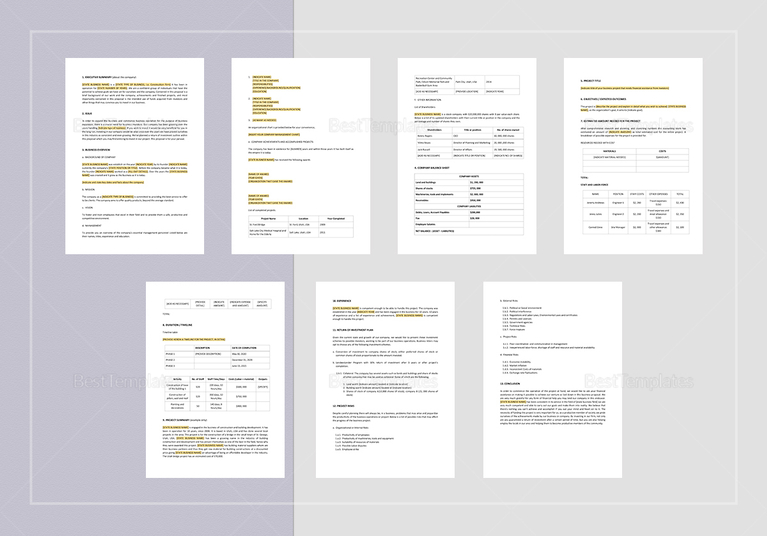 Financial Proposal Template in Word, Apple Pages