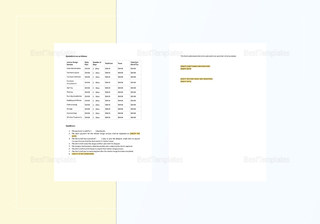 Interior Design Quotation Template in Word, Apple Pages