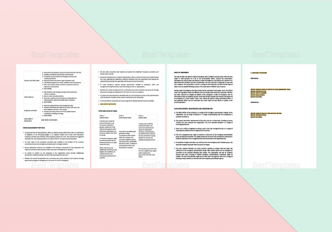 Crisis Management Plan Template in Word, Apple Pages