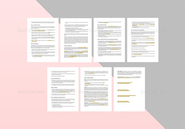 Music License Contract Template in Word, Apple Pages