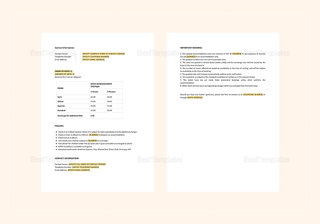Accommodation Quotation Template in Word, Apple Pages