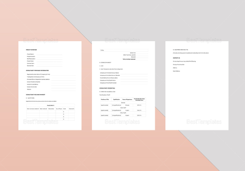 Consultant Quotation Template in Word, Apple Pages