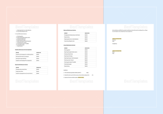 Maintenance Quotation Template in Word, Apple Pages