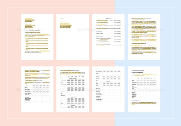 Budget Report Template in Word, Apple Pages