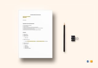 Customer Service SWOT Analysis Template in Word, Apple Pages