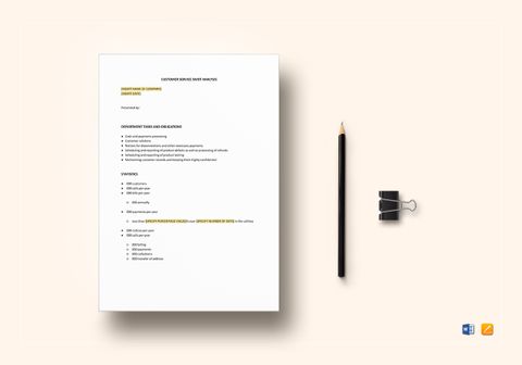 Customer Service SWOT Analysis Template in Word, Apple Pages