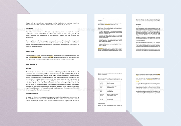 Audit Memo Template in Word, Apple Pages