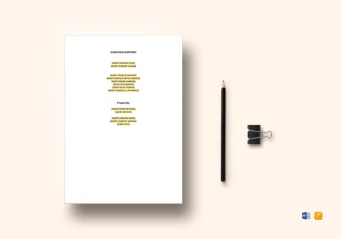 Warehouse Quotation Template in Word, Apple Pages