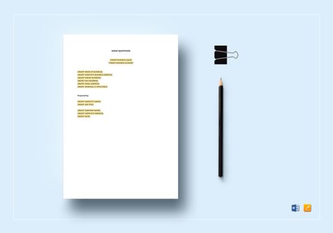 Scrap Quotation Template in Word, Apple Pages