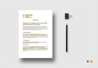 Financial Memo Template in Word, Apple Pages