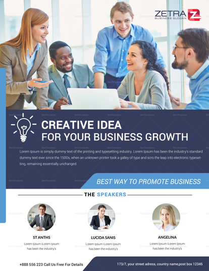 Professional Business Conference Flyer Design Template in PSD ...