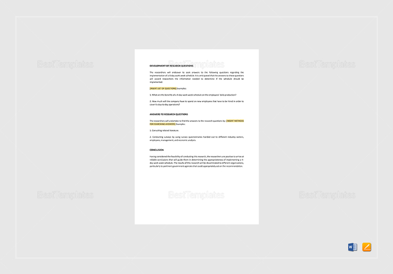 Research Memo Template in Word, Apple Pages