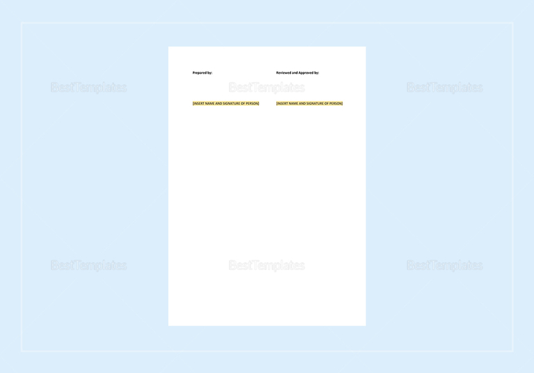 Daily Work Report Template in Word, Apple Pages
