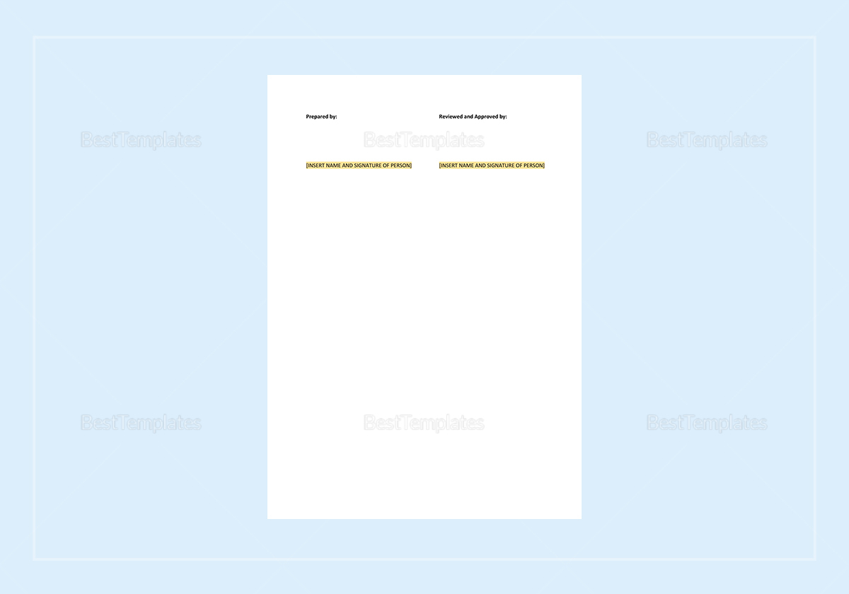 Daily Work Report Template in Word, Apple Pages