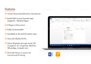 Daily Work Report Template in Word, Apple Pages