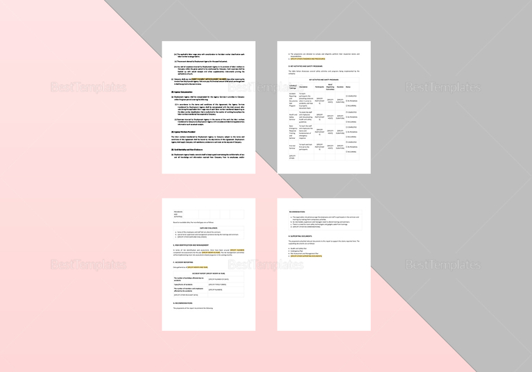 Safety Report Template in Word, Apple Pages