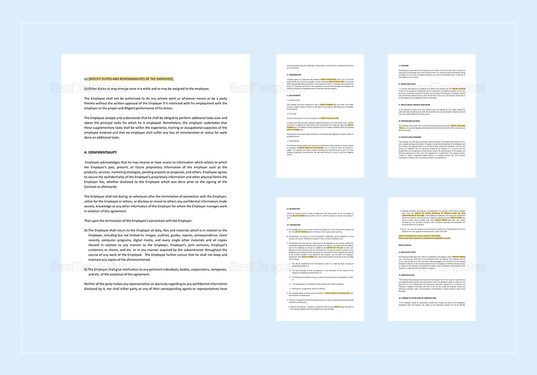 Graphic Designer Contract Template in Word, Apple Pages