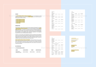 School Development Plan Template in Word, Apple Pages