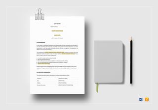 Shift Report Template in Word, Apple Pages