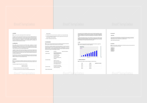 Scientific Report Template in Word, Apple Pages