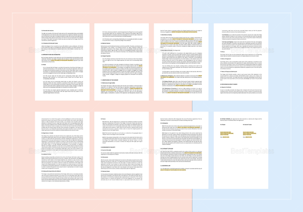Debenture Short Form Template in Word, Apple Pages