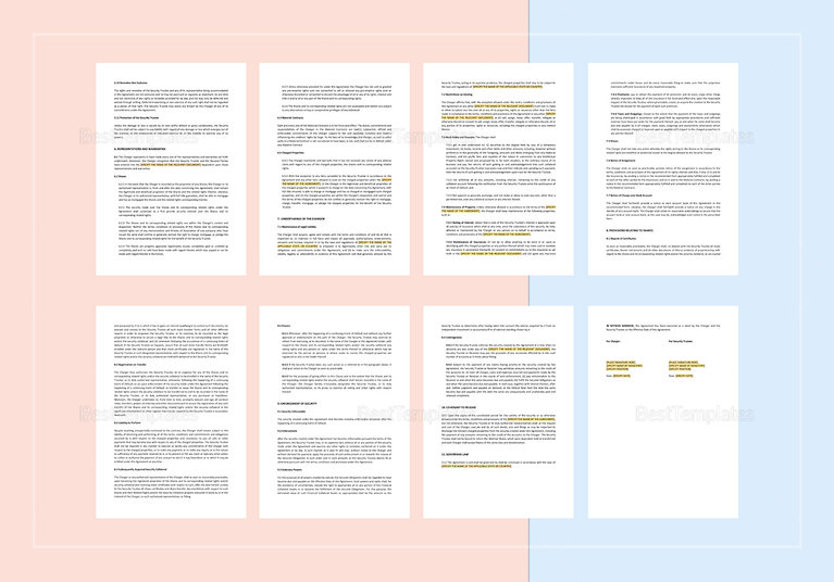 Debenture Short Form Template in Word, Apple Pages