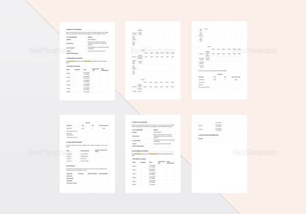 Real Estate Project Report Template in Word, Apple Pages