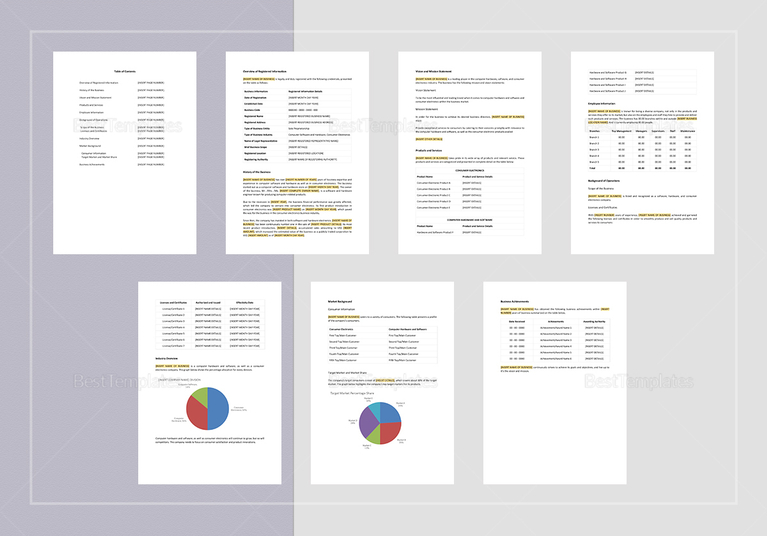 Information Report Template in Word, Apple Pages
