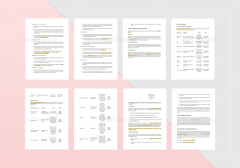 Construction Phase Plan Template in Word, Apple Pages