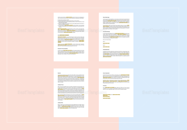 Art Proposal Template in Word, Apple Pages