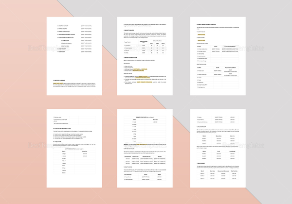 Hotel Sales Business Plan Template in Word, Apple Pages