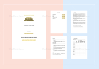 Business Data Analysis Report Template in Word, Apple Pages