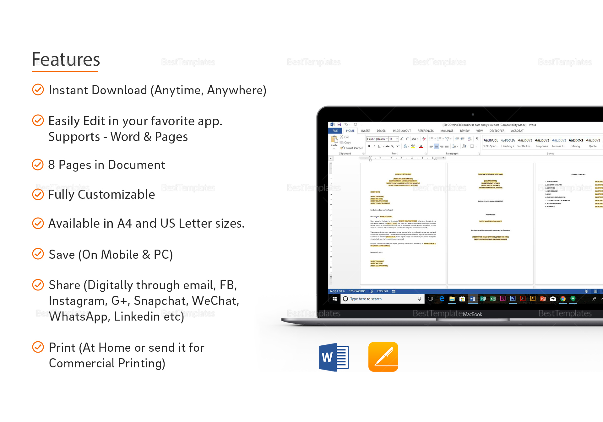 Business Analyst Report Template