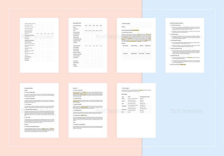 Current Situation Analysis Template in Word, Apple Pages