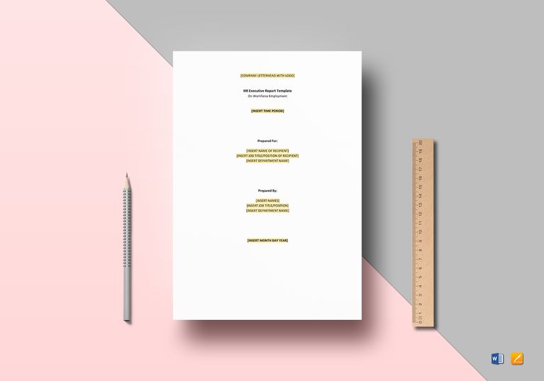 HR Executive Report Template in Word, Apple Pages