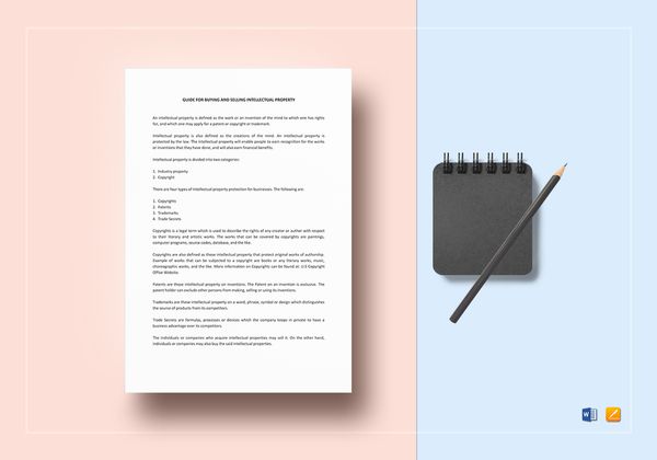 Guide for Buying & Selling Intellectual Property Template in Word ...