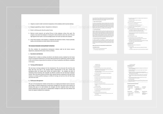 Human Resources Development Plan Template in Word, Apple Pages