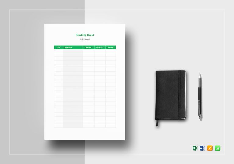 Tracking Sheet Template in Word, Excel, Apple Pages, Numbers