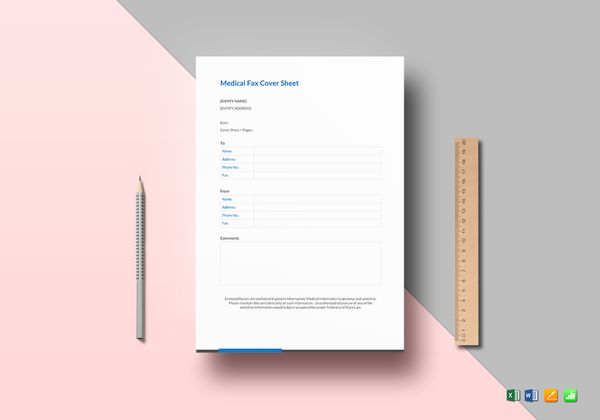 Medical Fax Cover Sheet Template in Word, Excel, Apple Pages, Numbers