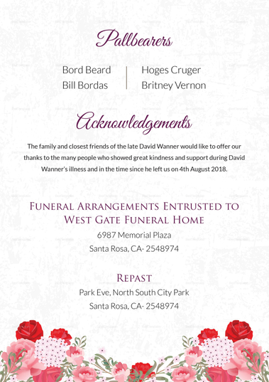 Memorable Death Announcement Template in Adobe Photoshop, Microsoft Word
