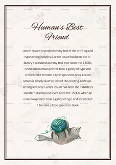 Humans Best Pet Funeral Program Template in Adobe Photoshop, Microsoft Word