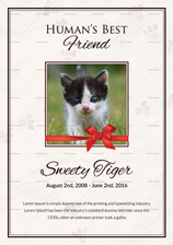 Humans Best Pet Funeral Program Template in Adobe Photoshop, Microsoft Word