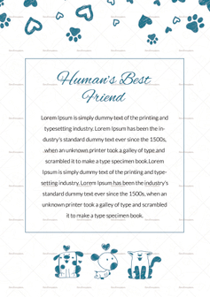 Faithful Pet Funeral Program Template in Adobe Photoshop, Microsoft Word