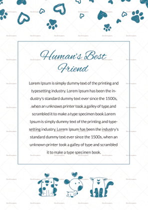 Faithful Pet Funeral Program Template in Adobe Photoshop, Microsoft Word