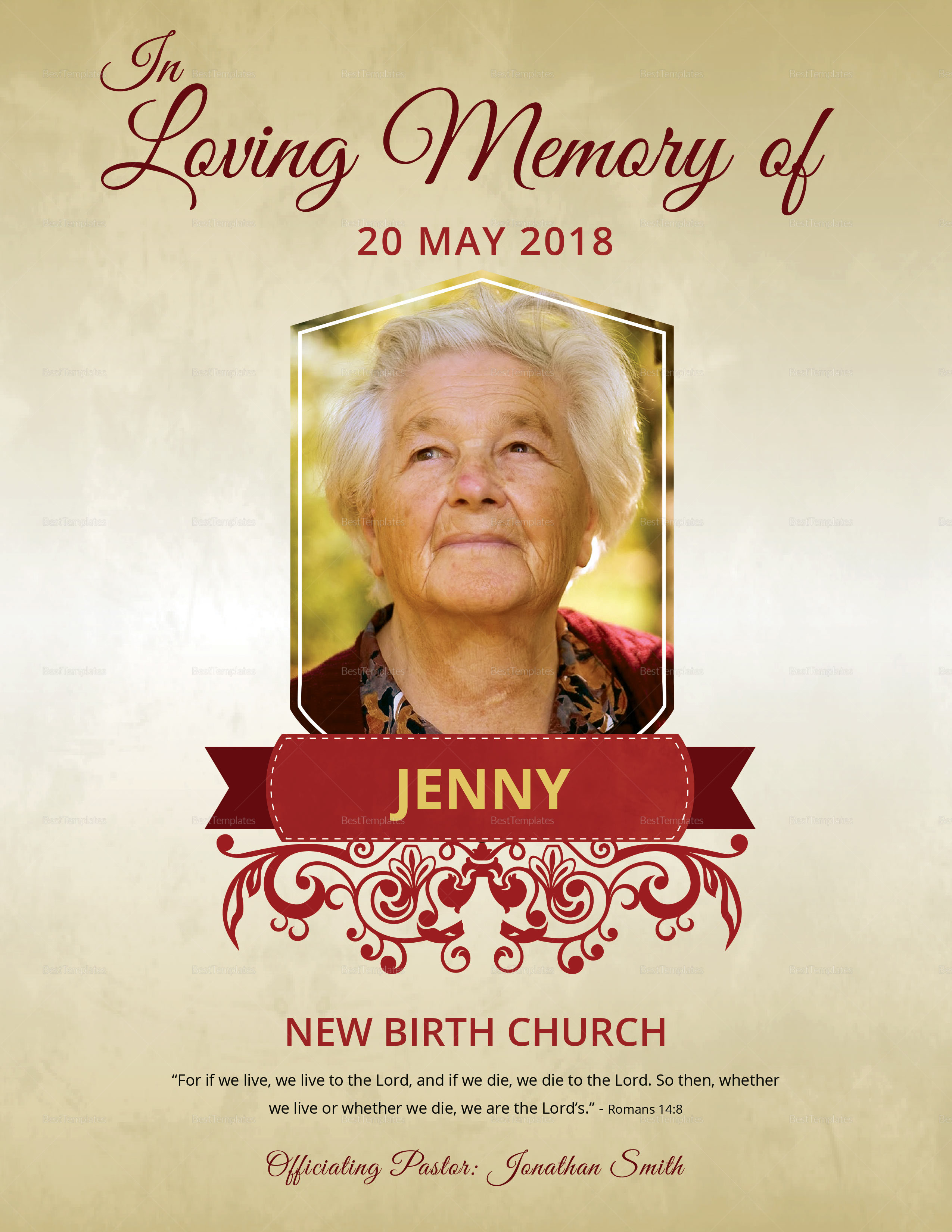 Funeral Service Flyer Template In Adobe Photoshop Microsoft Word Funeral Service Flyer Template In Adobe Photoshop Microsoft Word