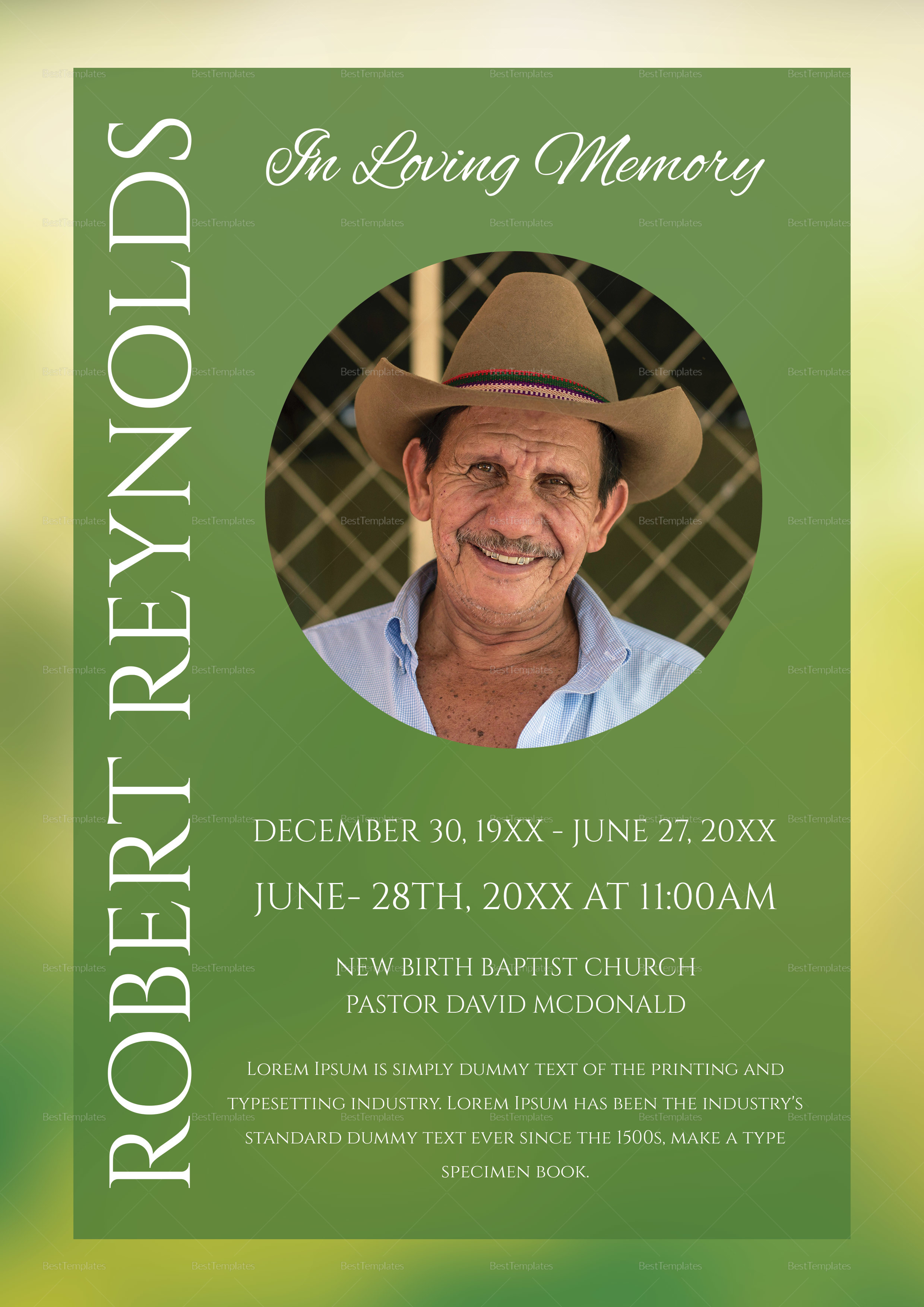 Premium Funeral Program Template In Adobe Photoshop Microsoft Word