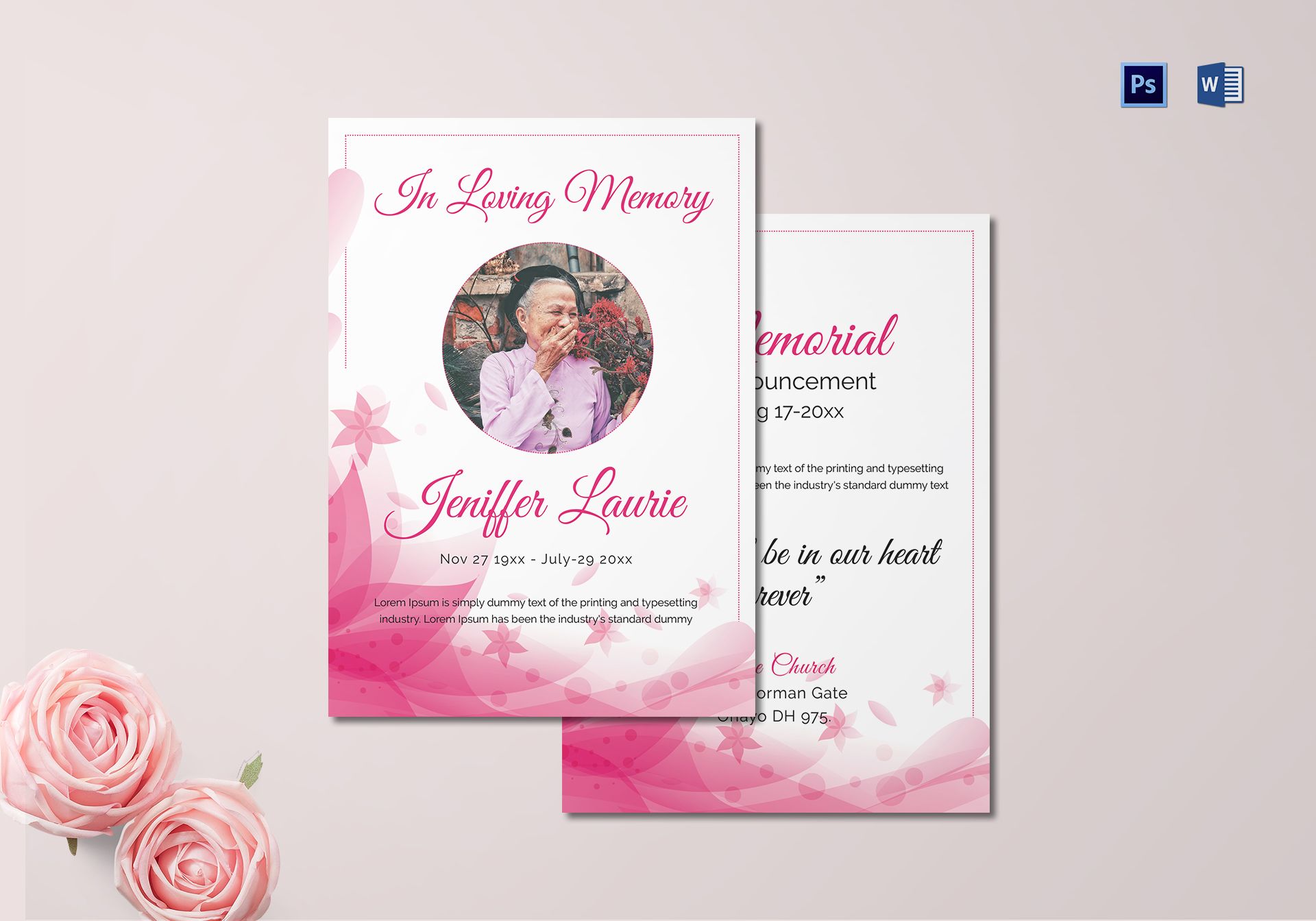Funeral Announcement Template Microsoft Collection