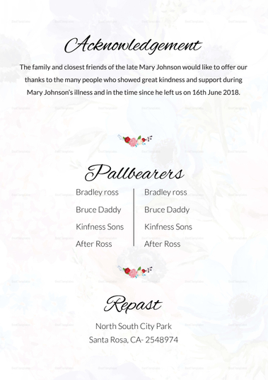 Printable Funeral Resolution Template in Adobe Photoshop, Microsoft Word